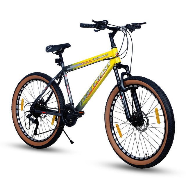 INVINCIBLE PRO 21 Speed | 26T Mountain Bike/ Cycle - Yellow Color ...