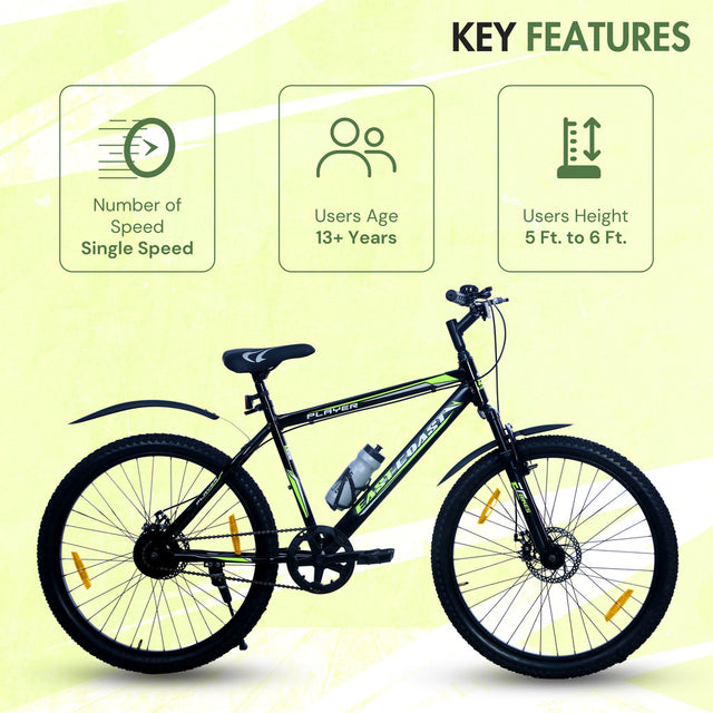 Player Single-Speed Cycle/Bicycle | 26T Mountain Bike – Eastcoast Cycles
