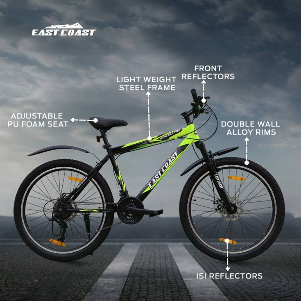 INVINCIBLE PRO 21 Speed | 26T Mountain Bicycle - Green Color ...